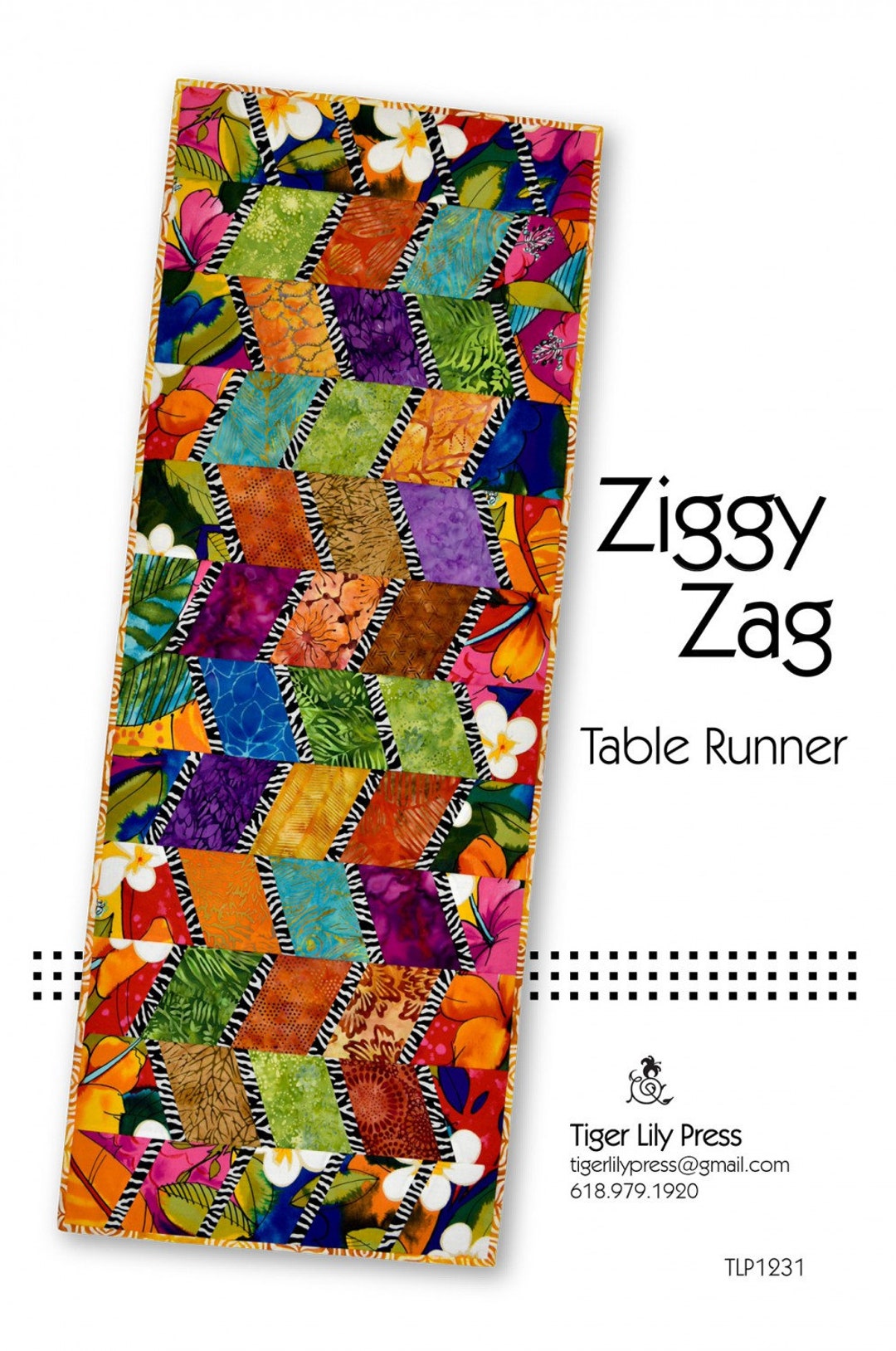 Ziggy Zag Table Runner Pattern From Tiger Lily Press - Etsy