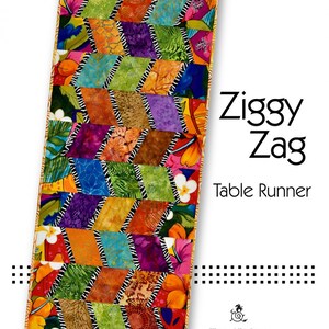 Ziggy Zag Table Runner Pattern From Tiger Lily Press - Etsy