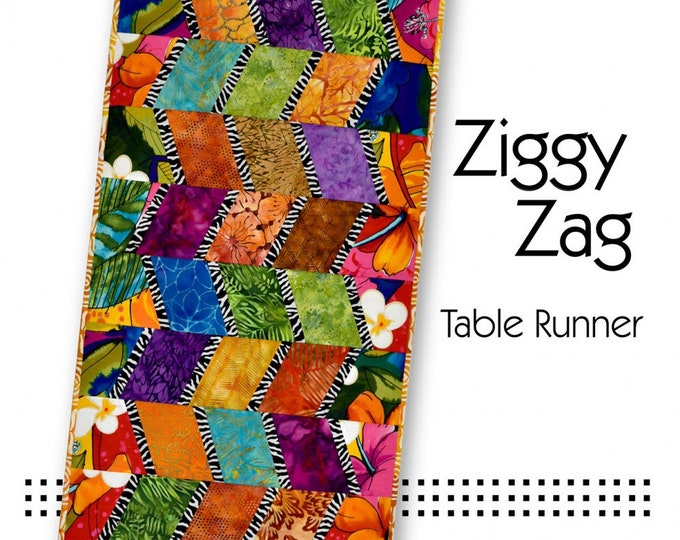 Ziggy Zag Table Runner Pattern From Tiger Lily Press - Etsy