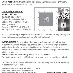 Fourteen Cubed Quilt Pattern From Hunter's Design Studio - Etsy