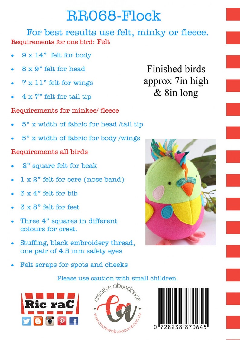 Flock Pattern From Ric Rac - Etsy