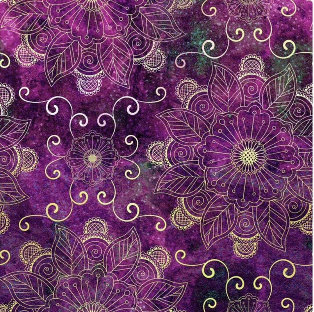 Floral Rhapsody Light Bright Fabric S4759 667 From Benartex - Etsy