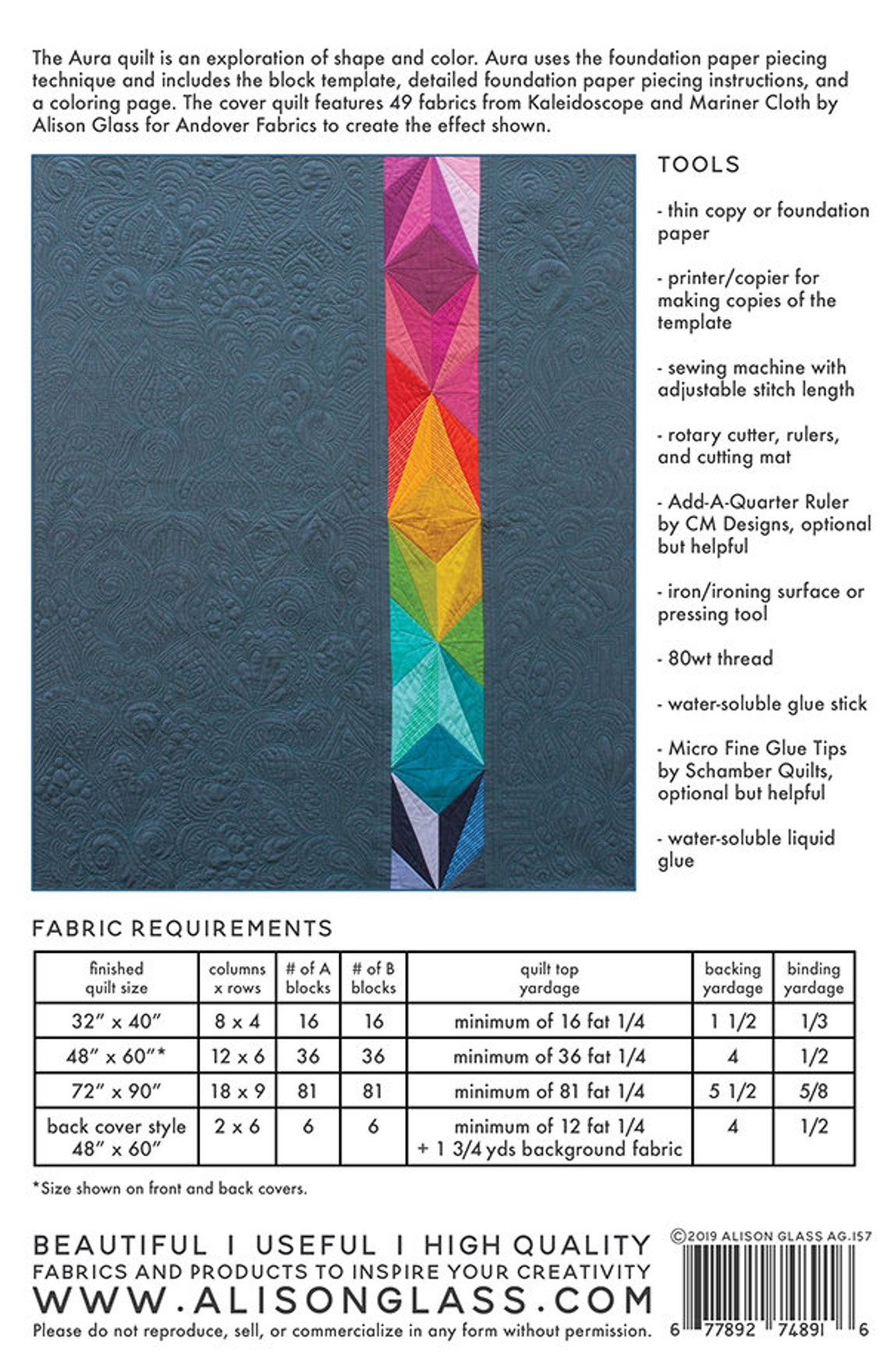 Aura Quilt Pattern From Alison Glass - Etsy