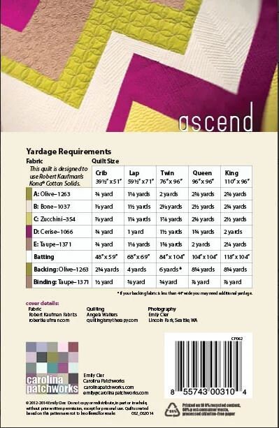 Ascend Quilt Pattern Designed by Emily Cier for Carolina - Etsy