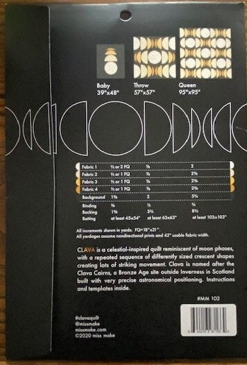 Clava Quilt Pattern From Miss Make - Etsy