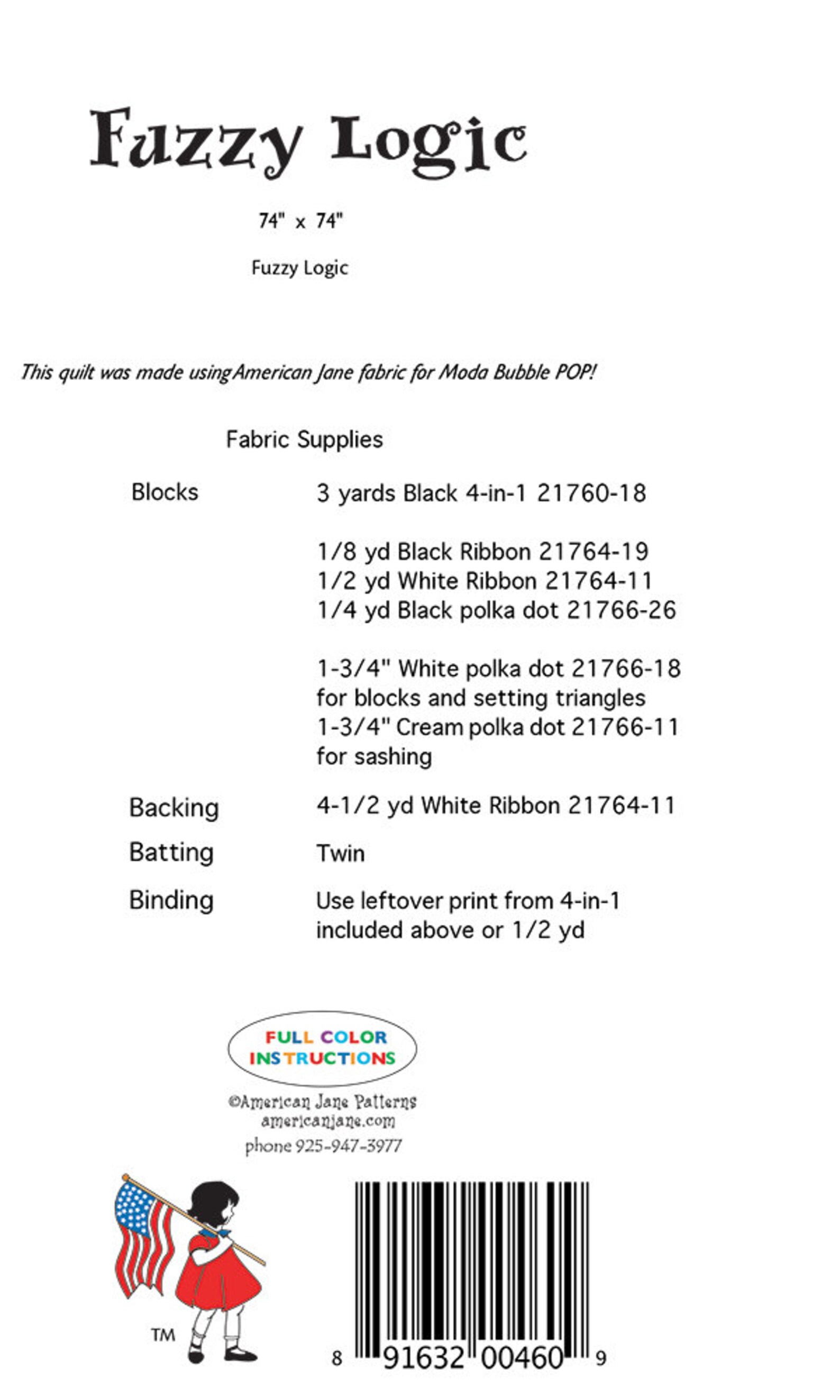 Fuzzy Logic Quilt Pattern by Sandy Klop for Americn Jane - Etsy