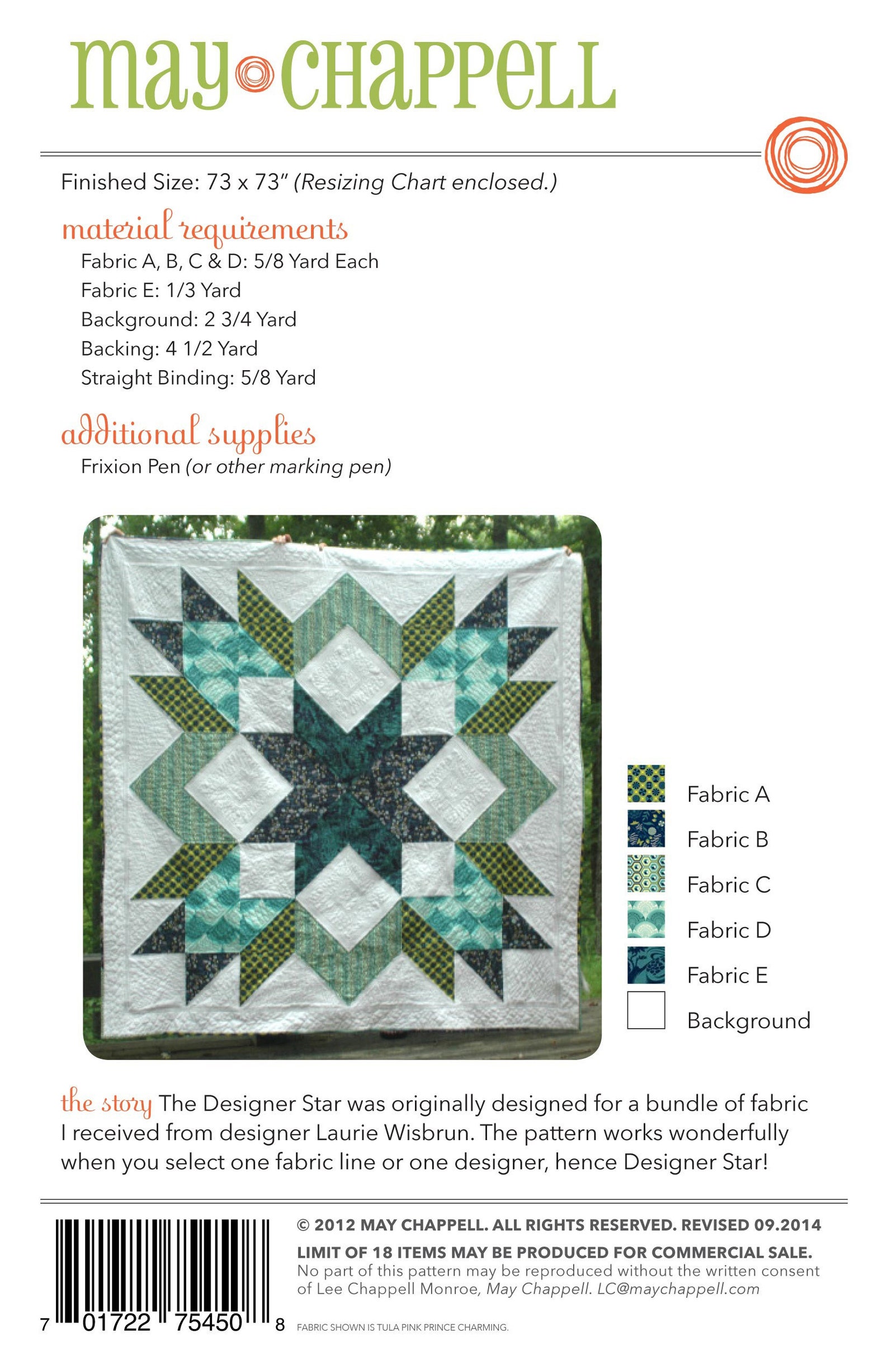 Designer Star Quilt Pattern From May Chappell - Etsy
