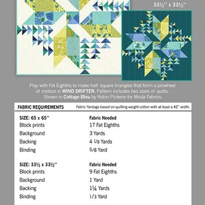 Wind Drifter Quilt Pattern by Robin Pickens - Etsy