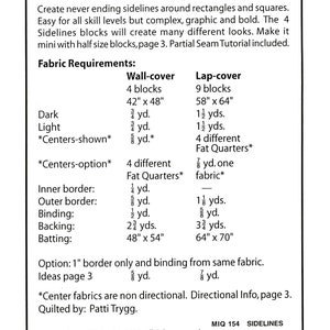 Sidelines Quilt Pattern by Debbie Bowles From Maple Island Quilts - Etsy