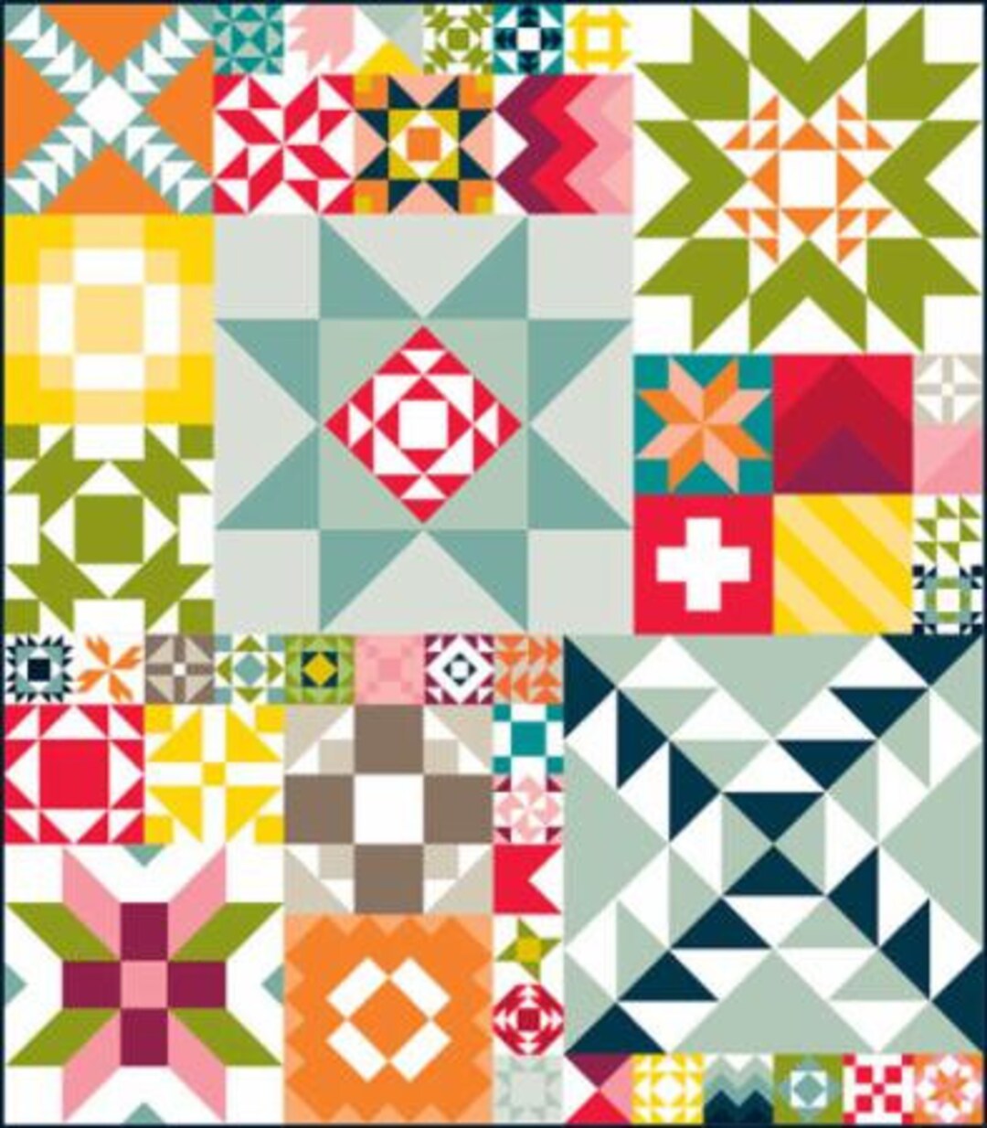 Moda's Modern Building Blocks Pattern and Instructions - Etsy