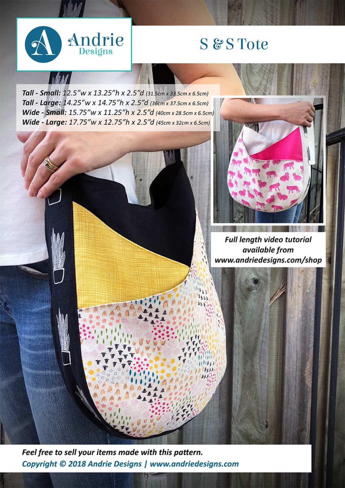 S & S Tote Pattern From Andrie Designs - Etsy