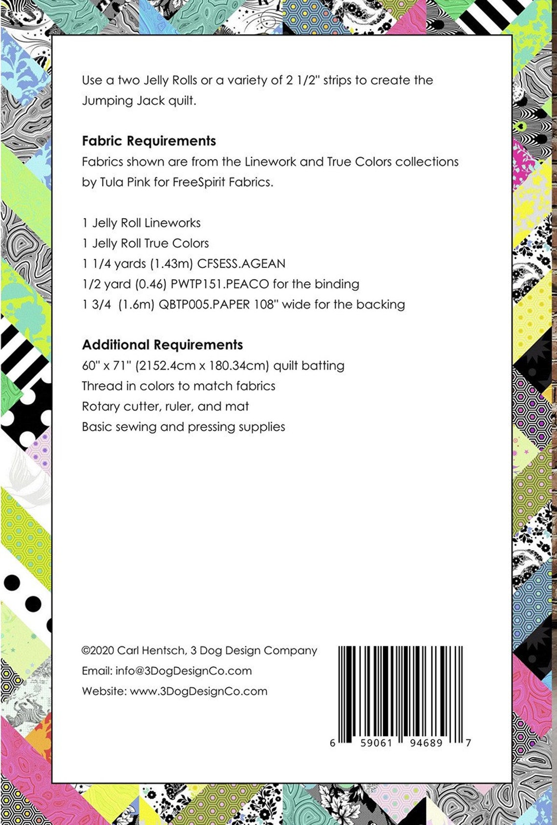 Jumping Jack Quilt Pattern Designed by Carl Hentsch for 3 Dog - Etsy