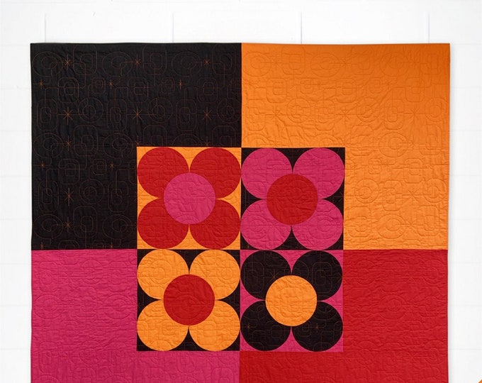 Colorblock Flowers Quilt Pattern From Hunter's Design Studio - Etsy