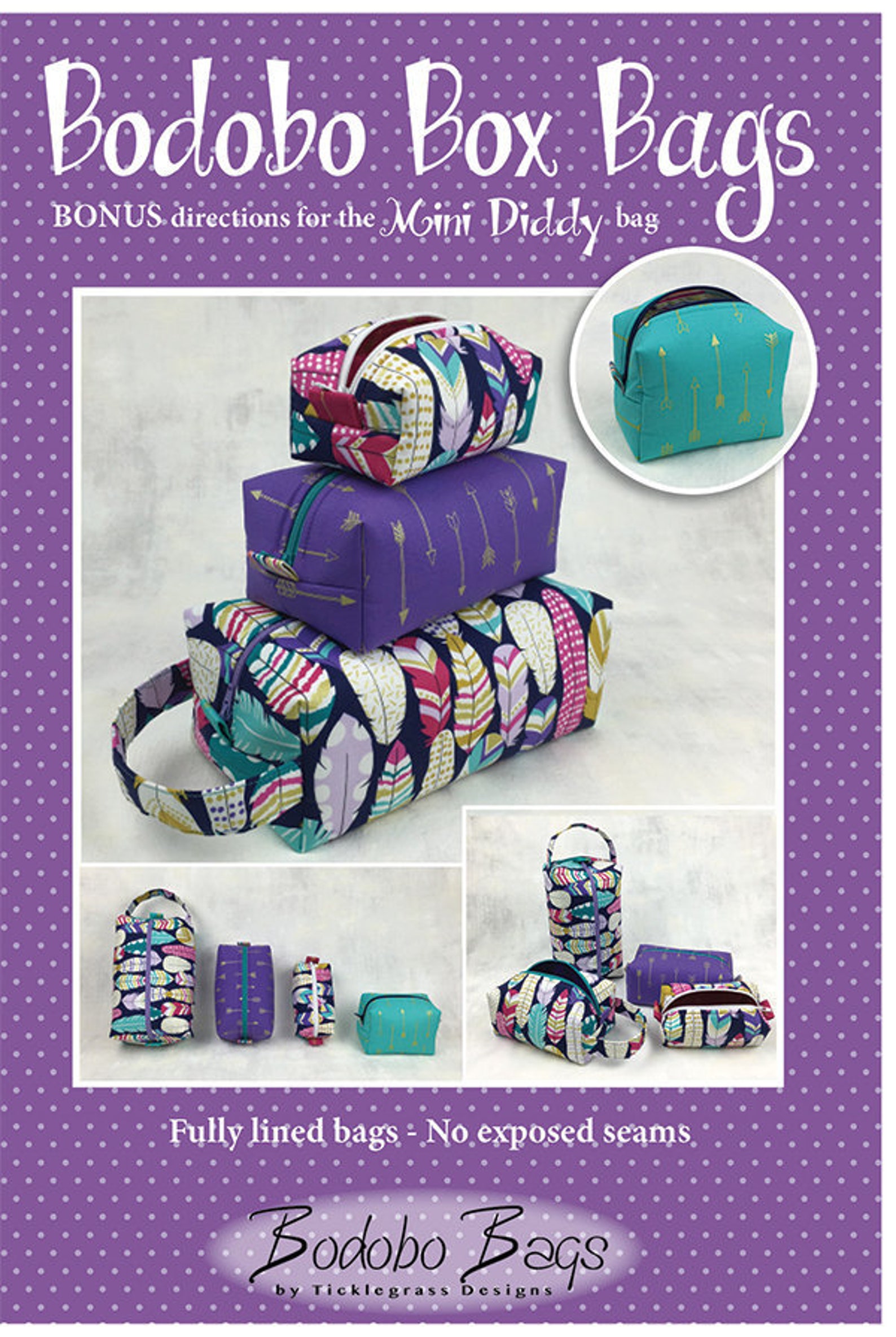 Bodobo Box Bags Pattern From Bodobo Bags for Ticklegrass Designs - Etsy