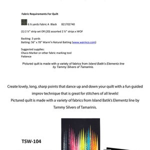 Sound Waves Quilt Pattern by Tammy Silvers for Tamarinis - Etsy