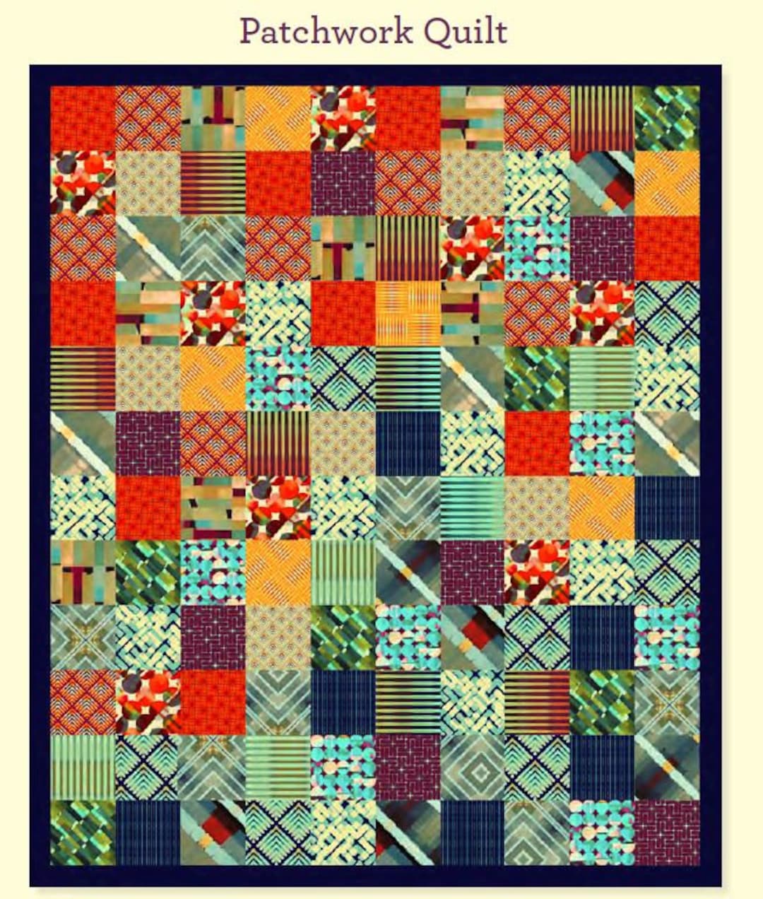 Patchwork Quilt Kit Features Madison One Fabric Collection by - Etsy