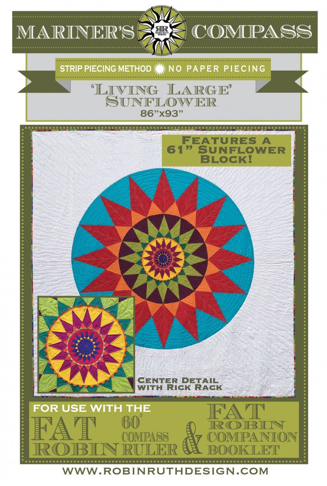 Living Large Sunflower Quilt Pattern From Robin Ruth Design - Etsy