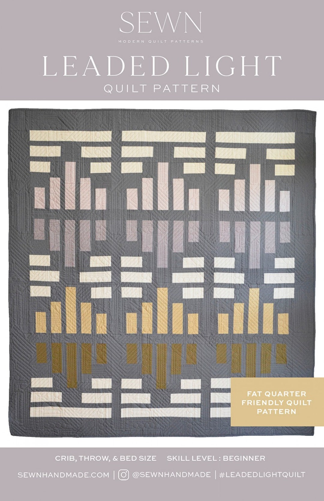 Leaded Light Quilt Pattern From Sewn Handmade - Etsy