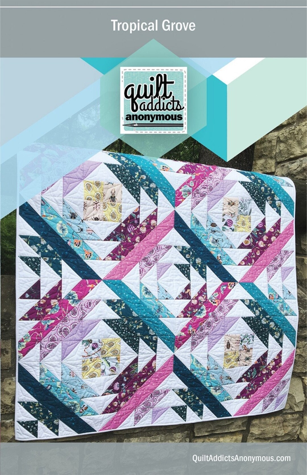 Tropical Grove Quilt Pattern From Quilt Addicts Anonymous - Etsy