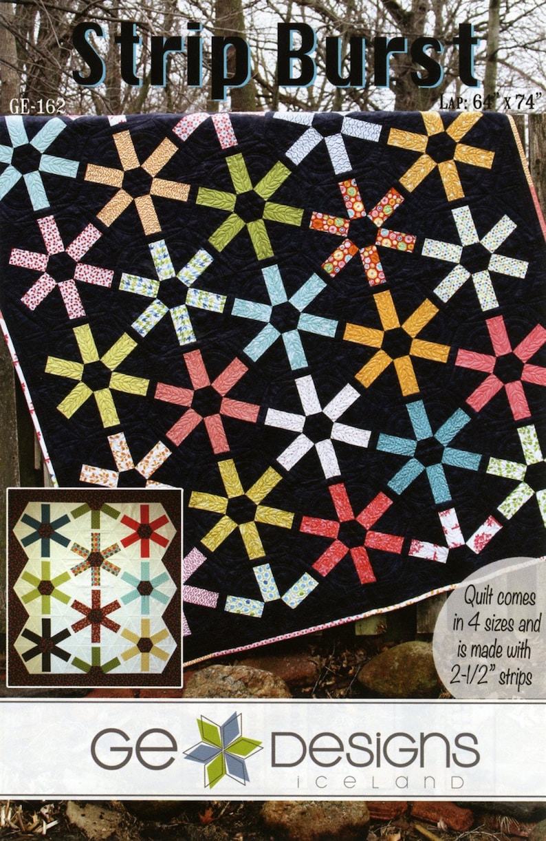 Strip Burst Quilt Pattern From GE Designs - Etsy