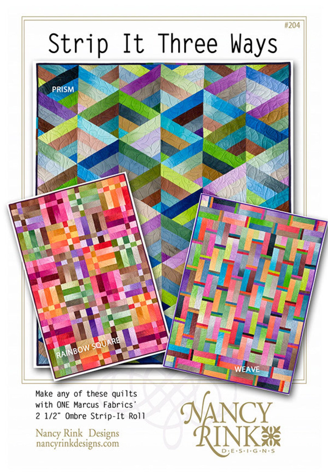 Strip It Three Ways Quilt Pattern From Nancy Rink Designs - Etsy
