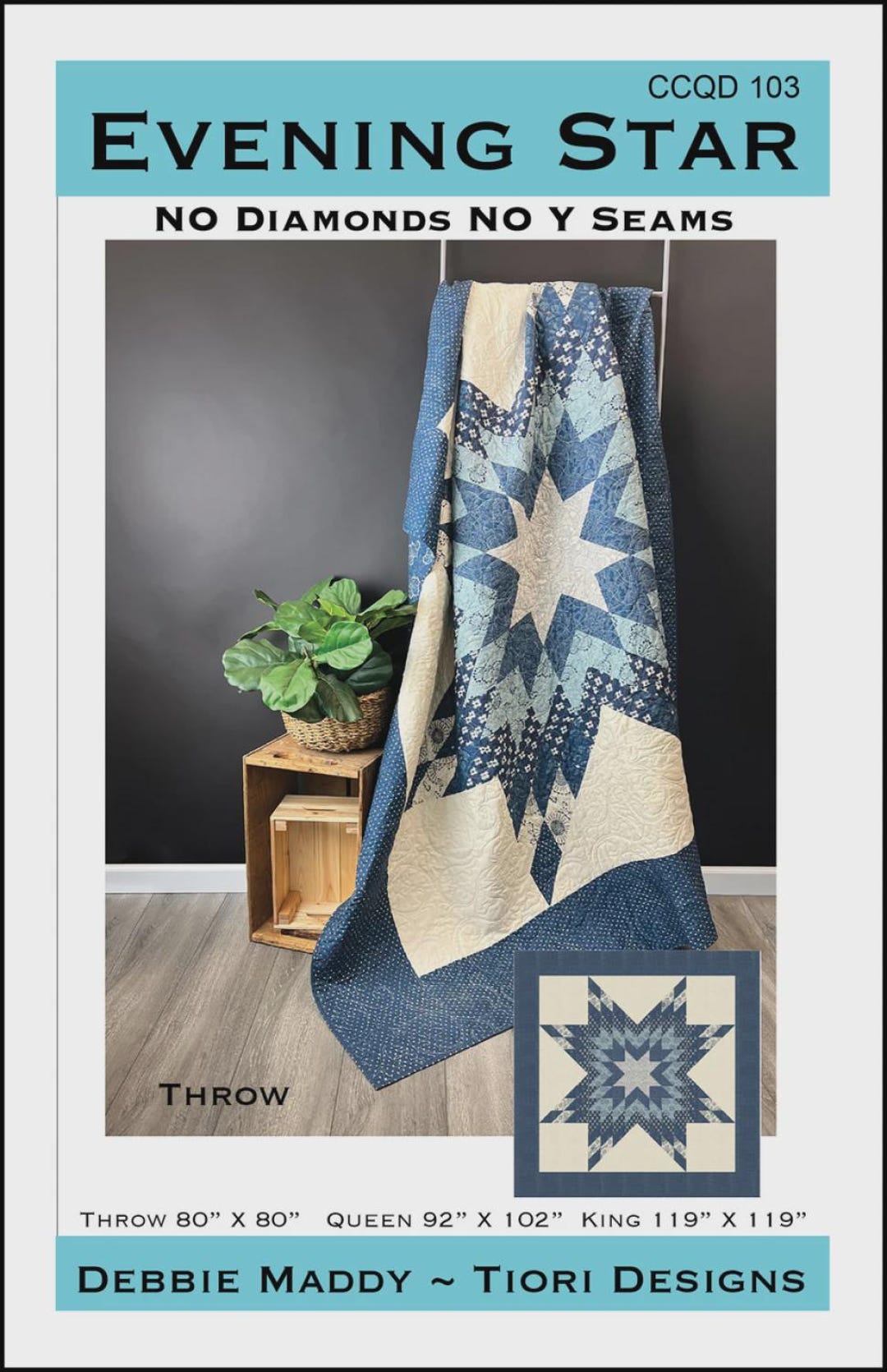 Evening Star Revised Quilt Pattern by Debbie Maddy for Tiori Designs - Etsy