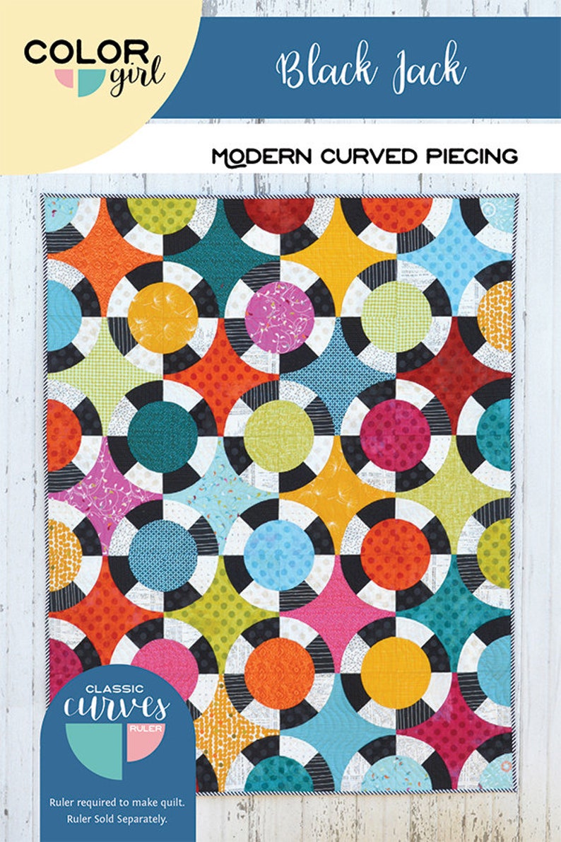 Black Jack Quilt Pattern Plus Classic Curves Ruler From Color - Etsy