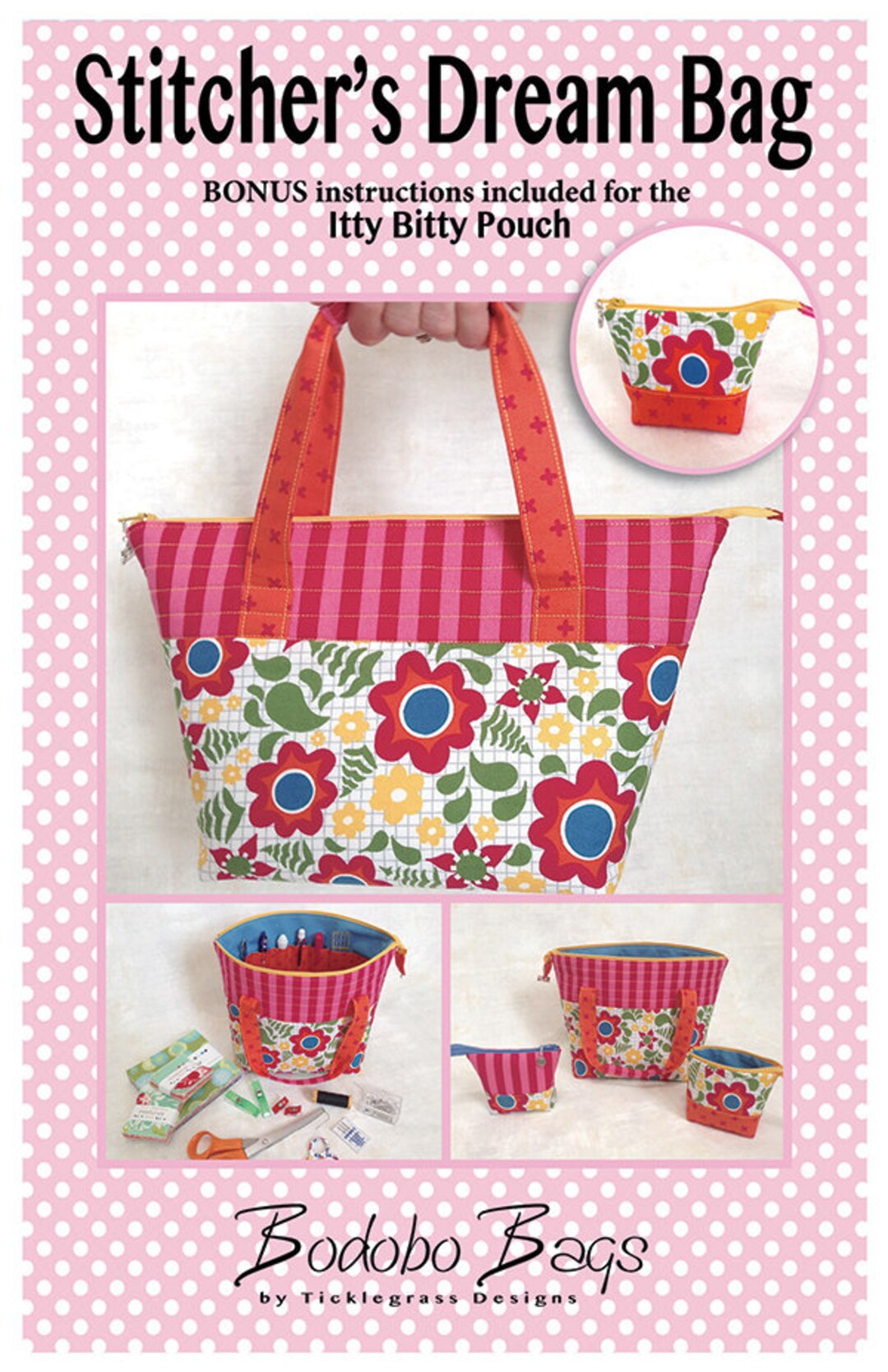 Stitcher's Dream Bag Pattern From Bodobo Bags for Ticklegrass Designs ...