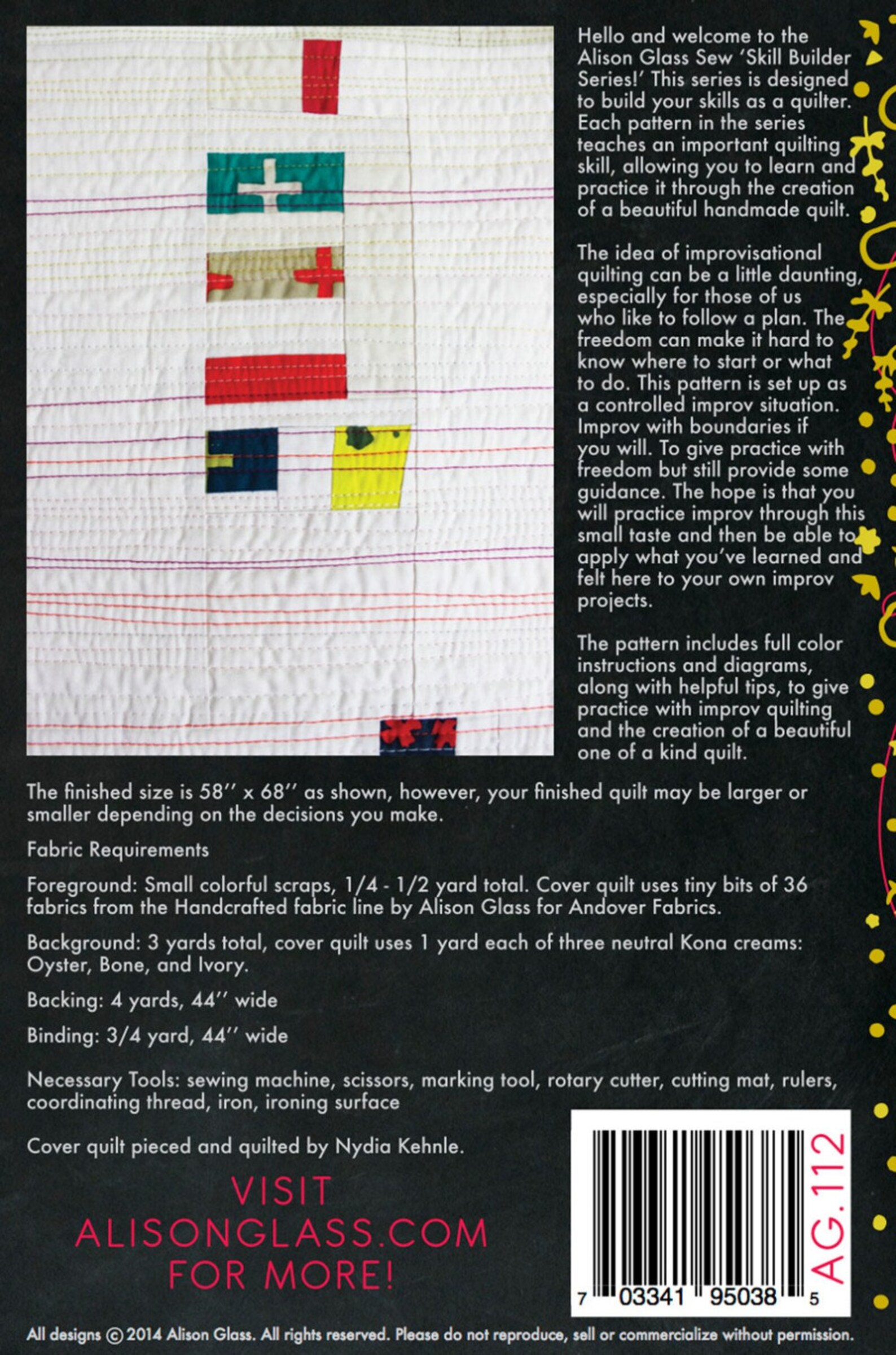 Swatch Quilt Pattern by Alison Glass Sew Skill Building Series - Etsy