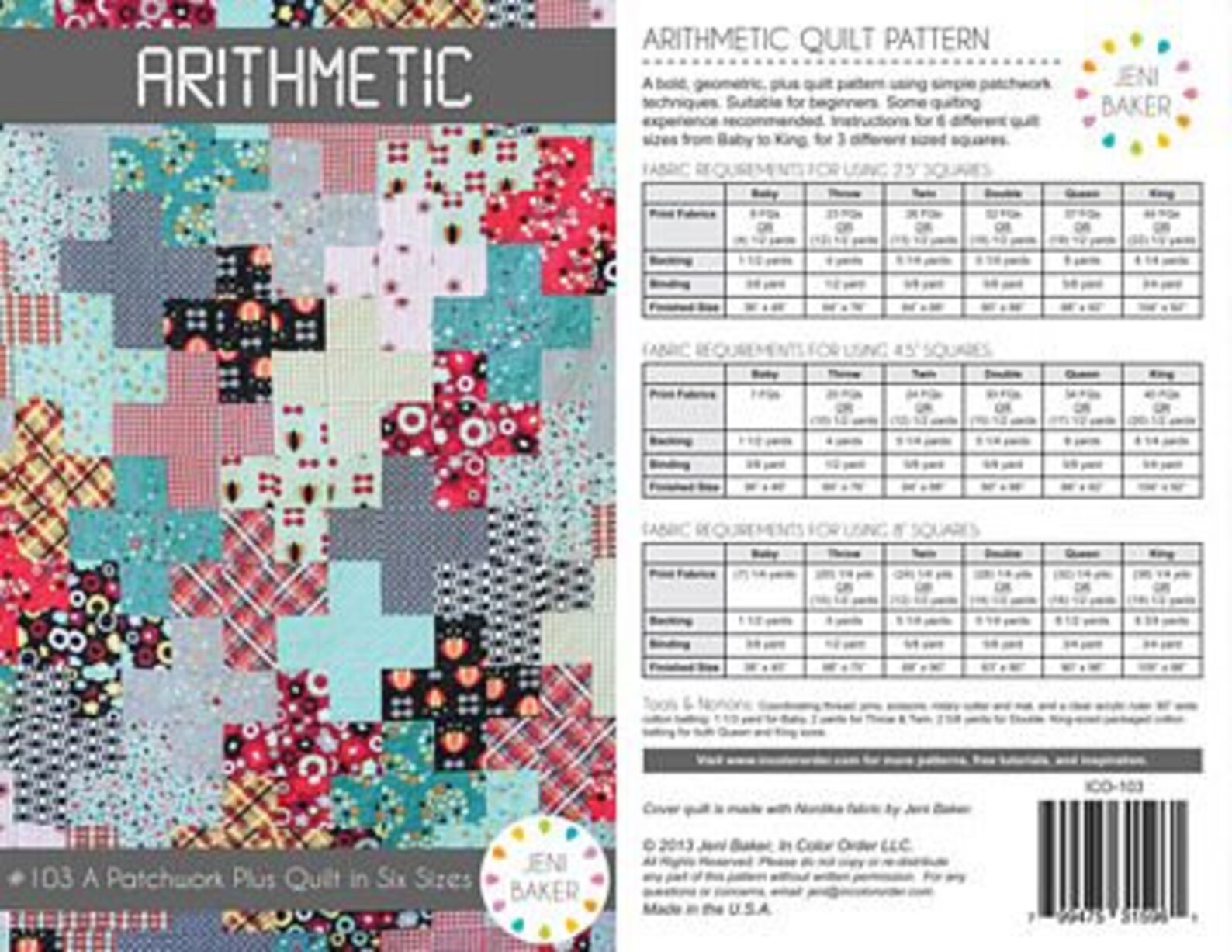 Arithmetic Quilt Pattern From Jeni Baker - Etsy