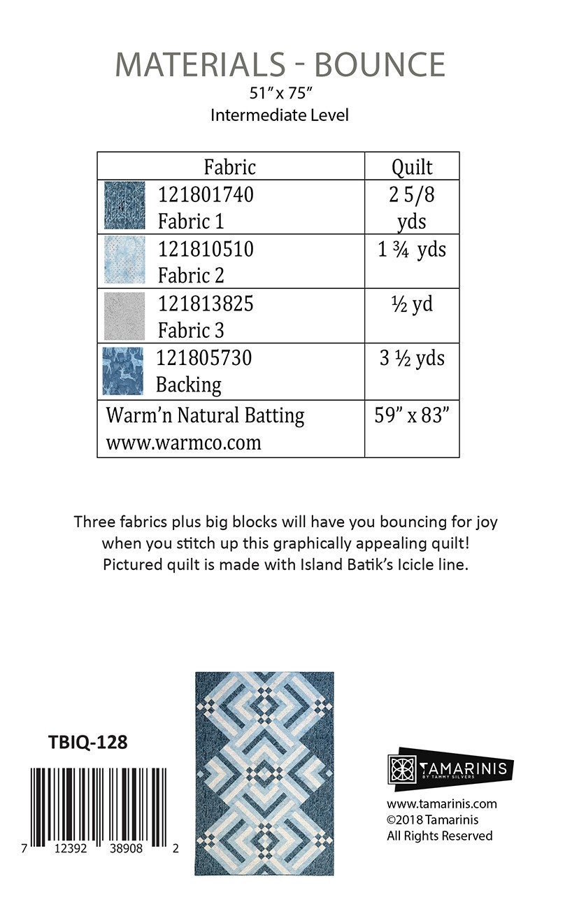 Bounce Quilt Pattern by Tammy Silvers for Tamarinis | Etsy