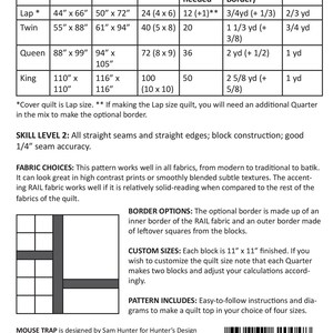 Mouse Trap Quilt Pattern From Hunter's Design Studio - Etsy