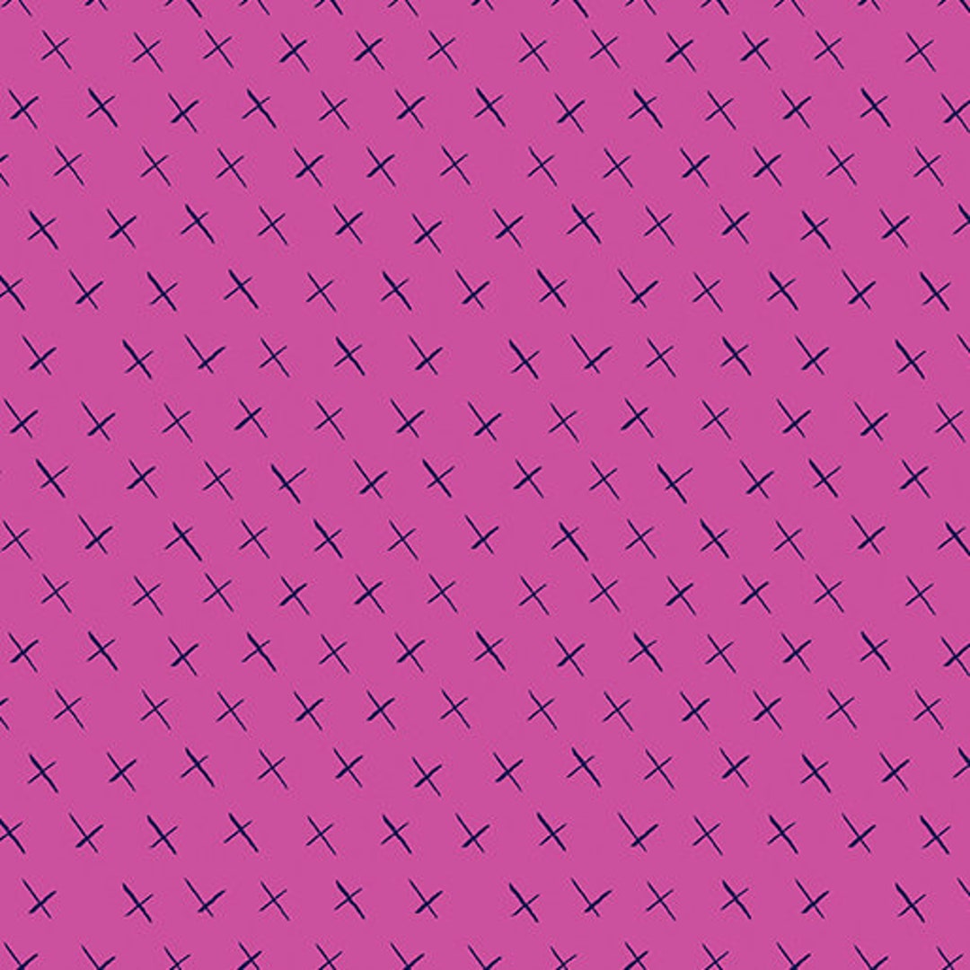 Modern Marks Crossmarks Pink From Contempo for Benartex - Etsy