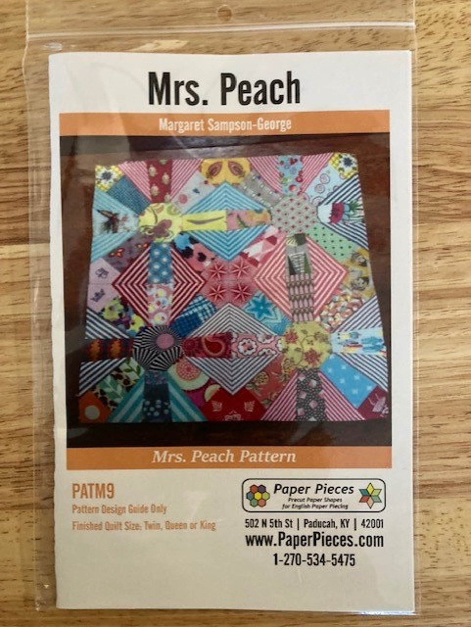 Mrs. Peach Quilt Pattern and Paper Pieces Bulk Pack by - Etsy