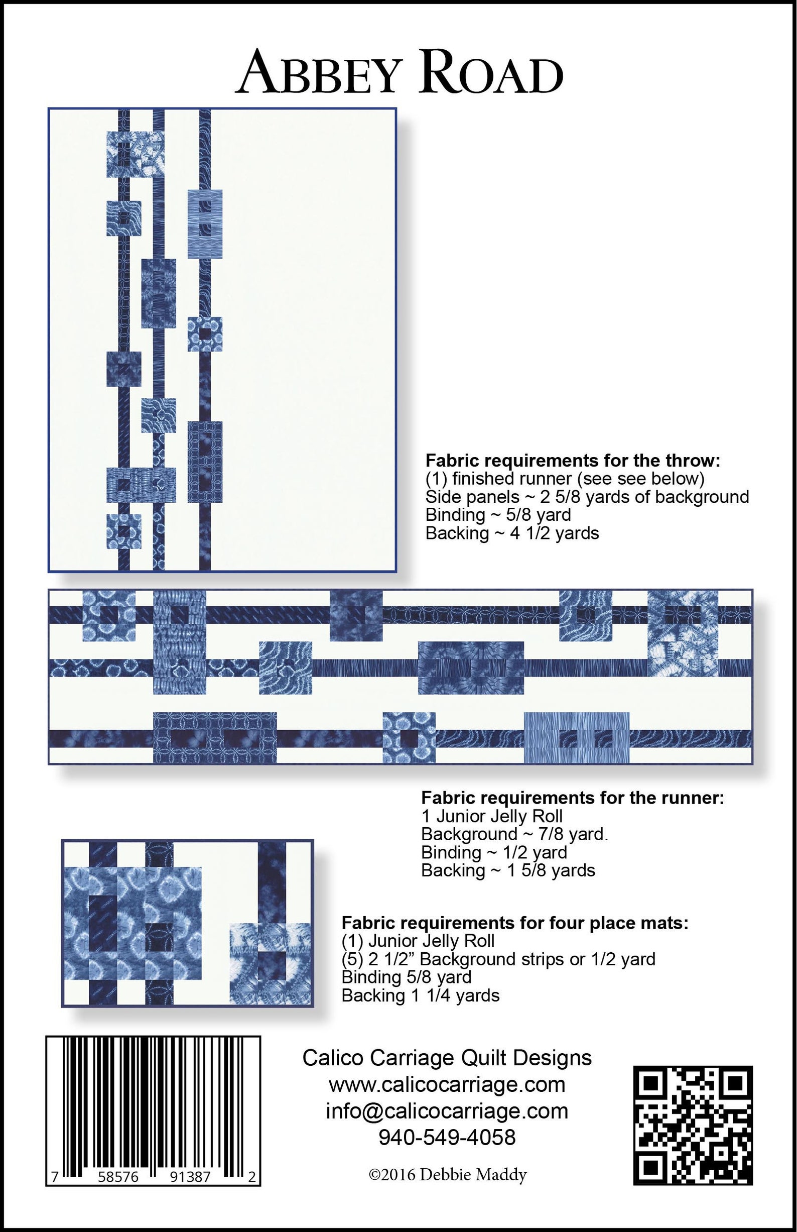 Abbey Road Quilt Pattern by Debbie Maddy for Calico Carriage - Etsy