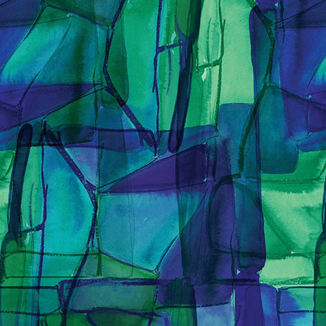 Painted Prism Blue/green Fabric From the Reflections Collection From ...