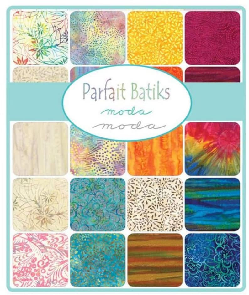 Parfait Batiks Fabric Fat Quarter Bundle From Moda - Etsy