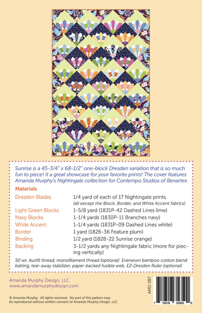 Sunrise Quilt Pattern by Amanda Murphy - Etsy