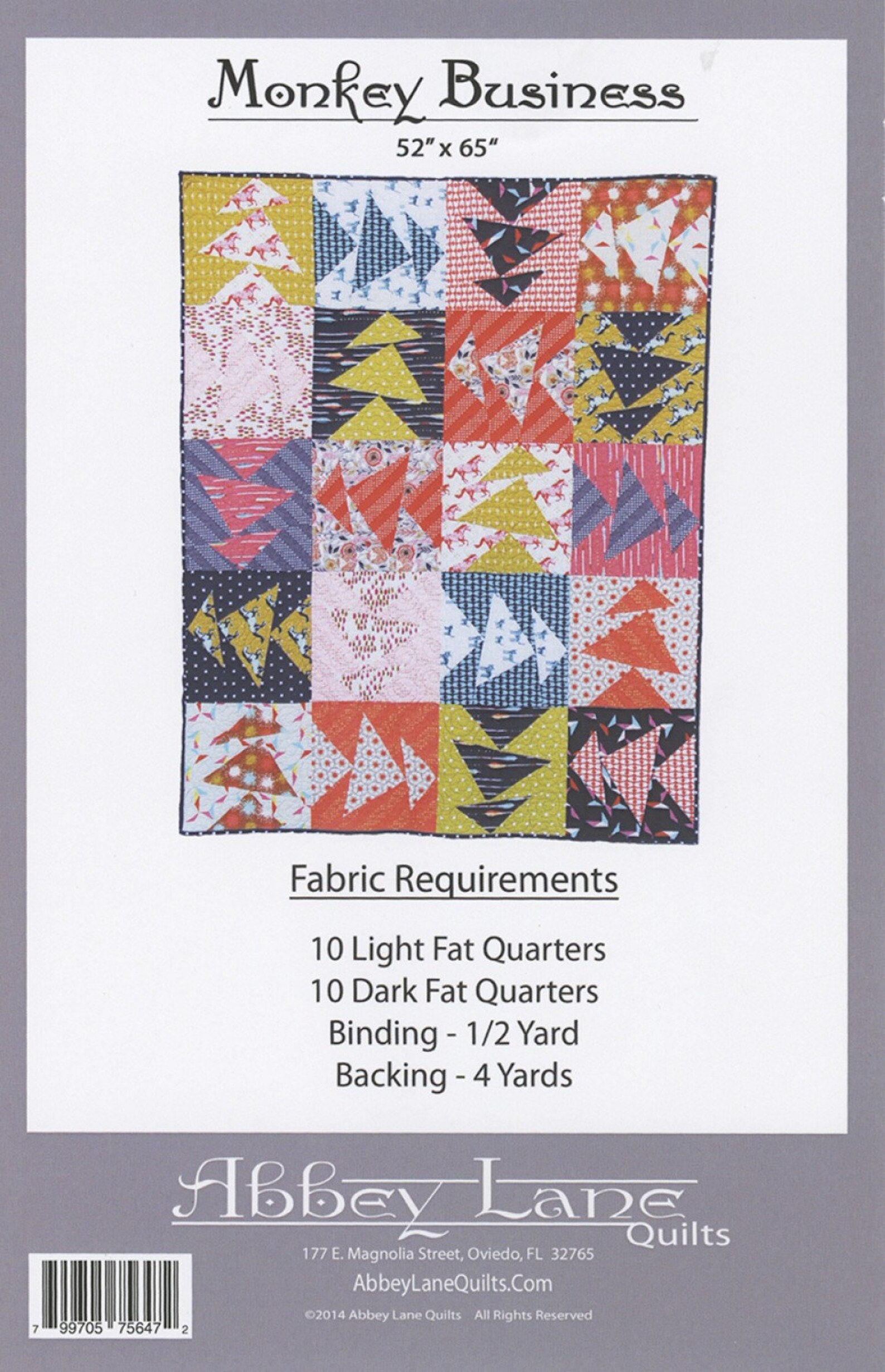 Monkey Business Quilt Pattern From Abbey Lane Quilts - Etsy