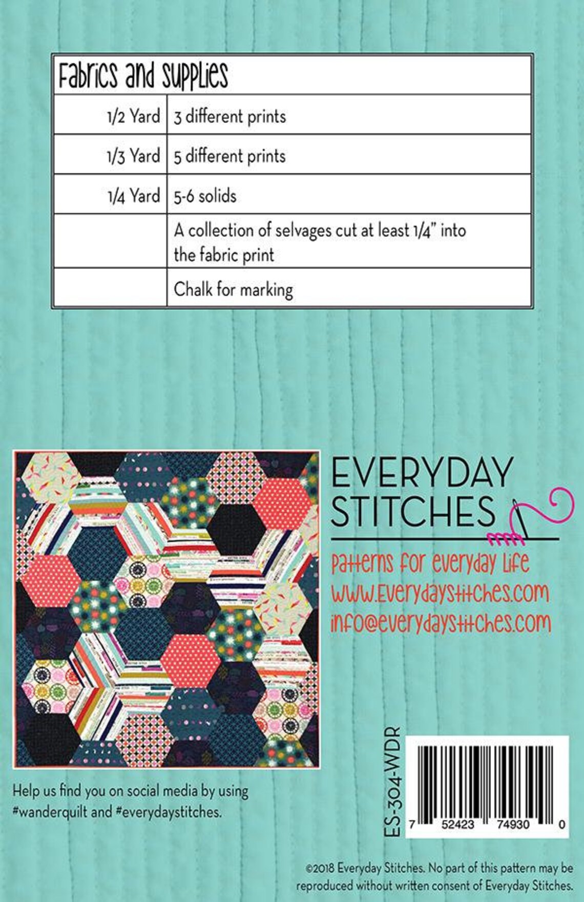 Wander Quilt Pattern From Everyday Stitches - Etsy