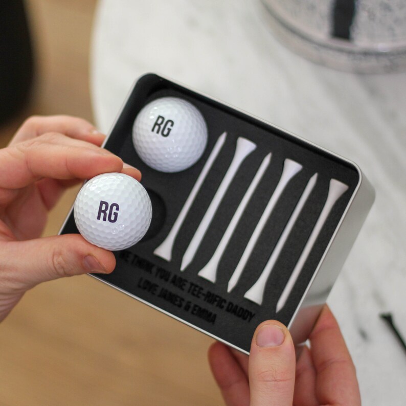 Personalised Retro Golf Tin Gift Set for Him | Etsy