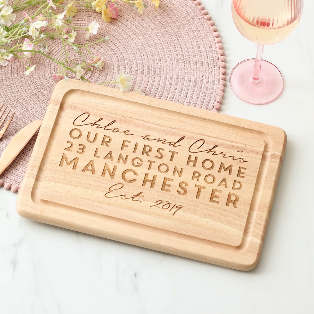 Personalised First Home Chopping Board, Personalised Chopping Board ...