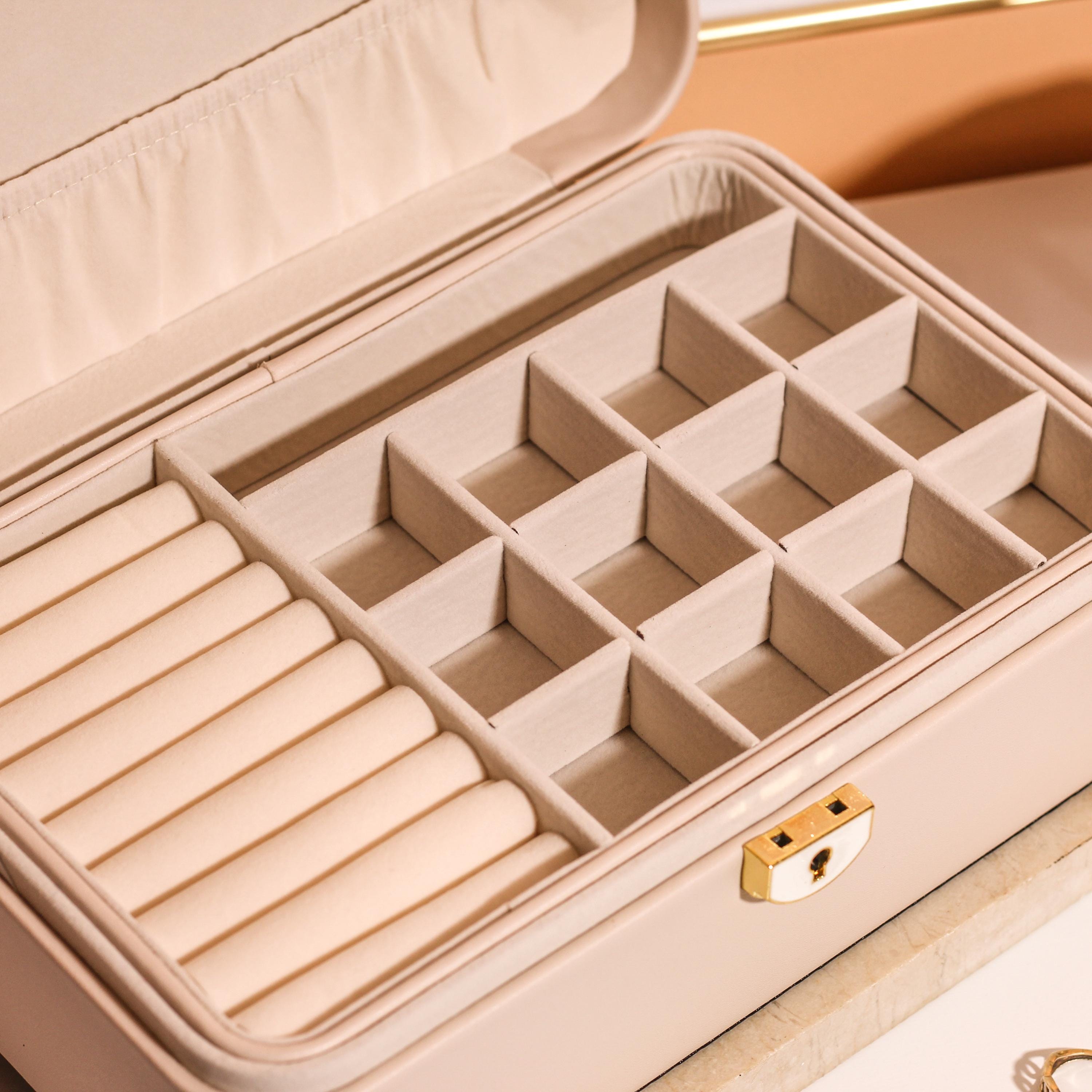 Personalised Large Cream Jewellery Box Gift for Her Accessories ...
