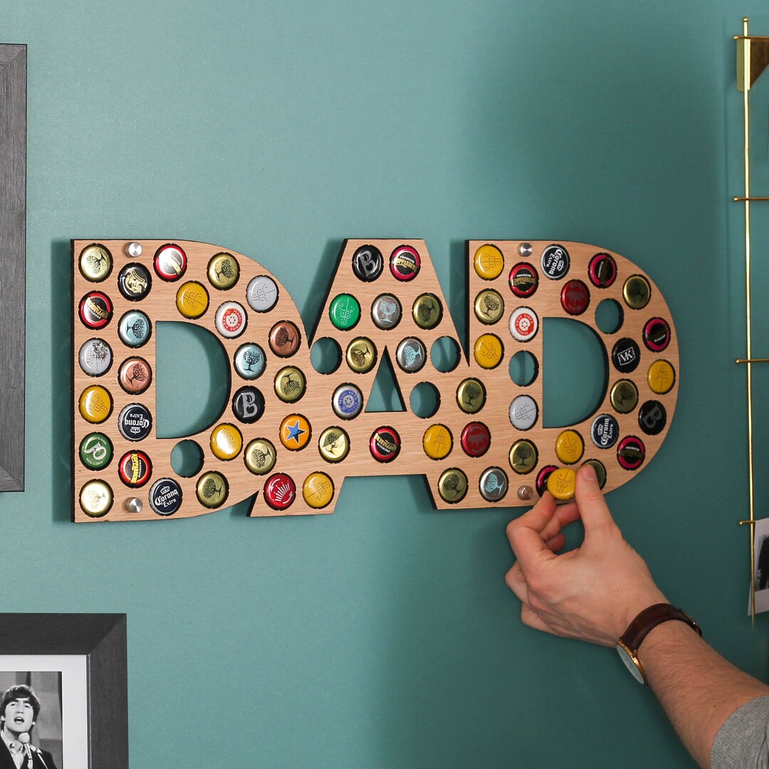 Personalised Dad Bottle Cap Collector for Dad, Beer Cap Collector ...