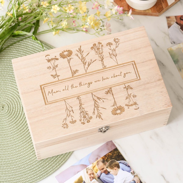 Wooden Keepsake Box - Etsy