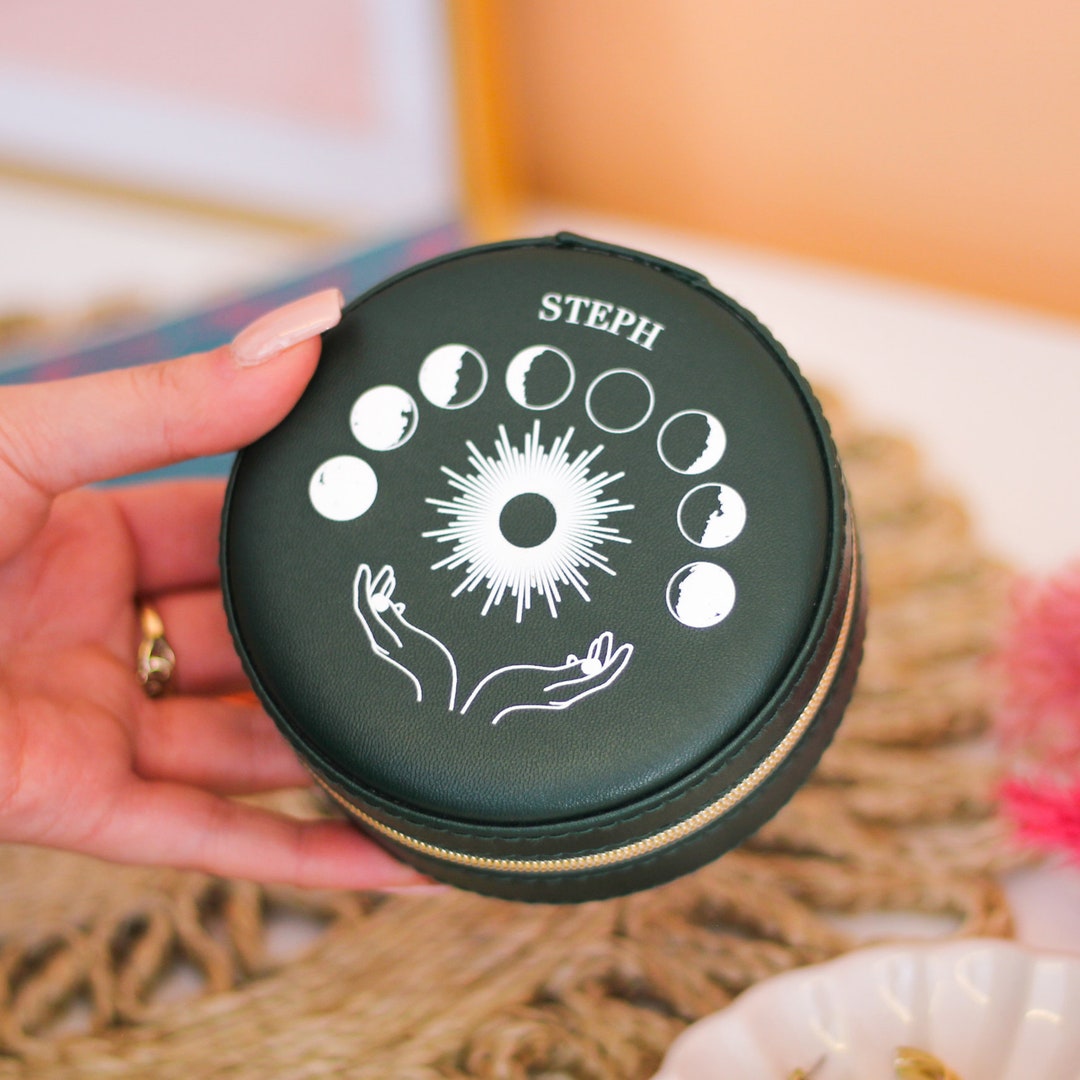 Personalised Moon Phase Jewellery Her Box Travel Gift, Personalized ...