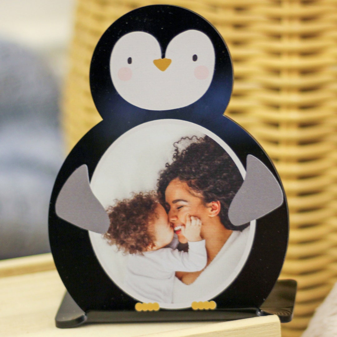 Personalised Children's Penguin Photo Frame Baby Gift, Custom Frame for ...