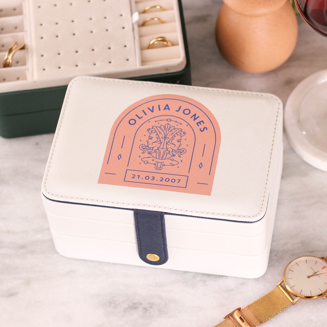 Personalised Large Birthday Star Sign Jewellery Box Ideal - Etsy