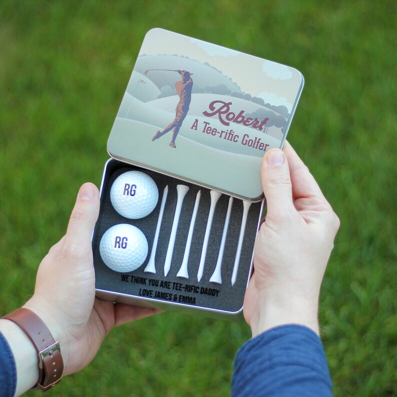 Personalised Retro Golf Tin Gift Set for Him Unique Birthday - Etsy