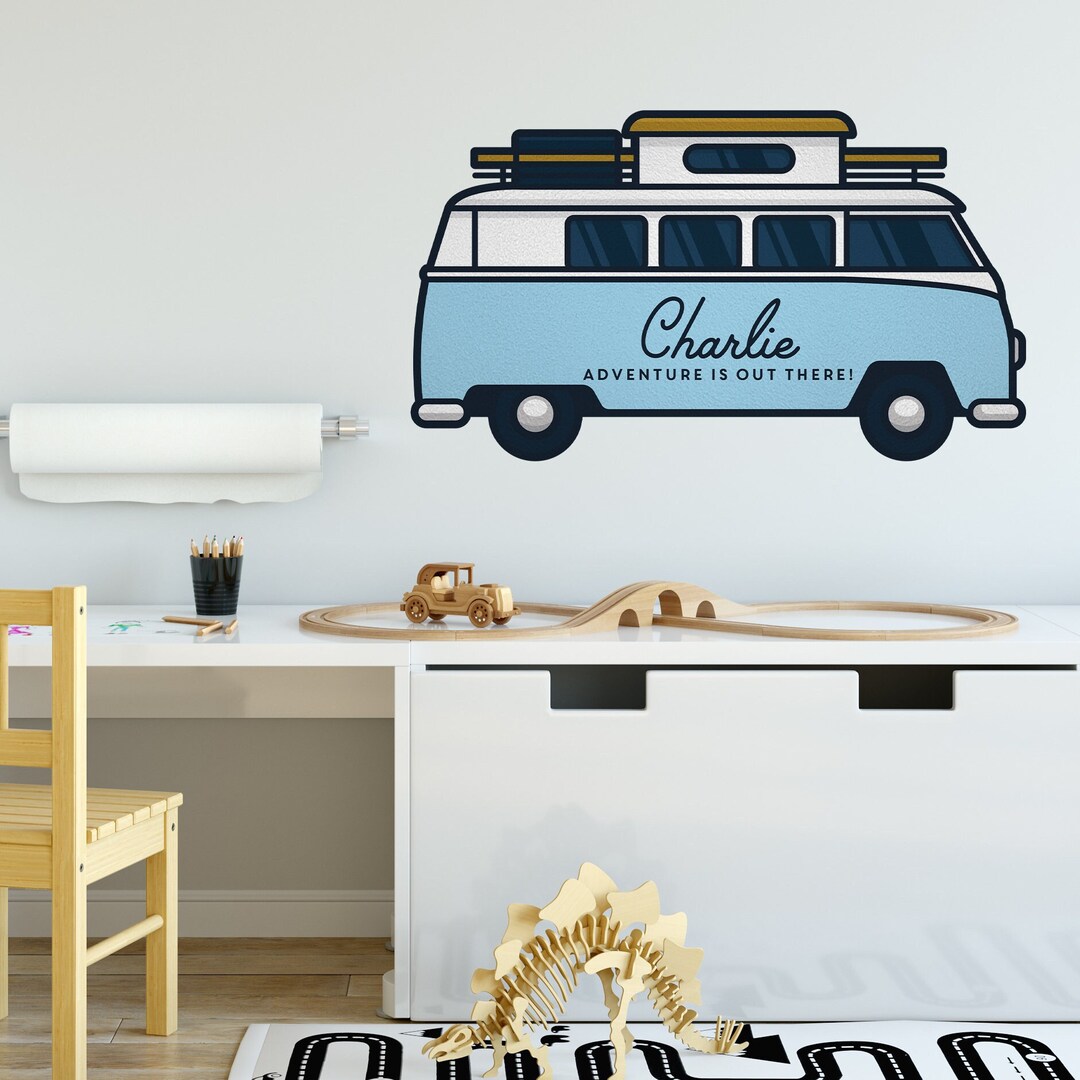 Personalised Camper Van Wall Sticker for the Home, Personalised Wall ...